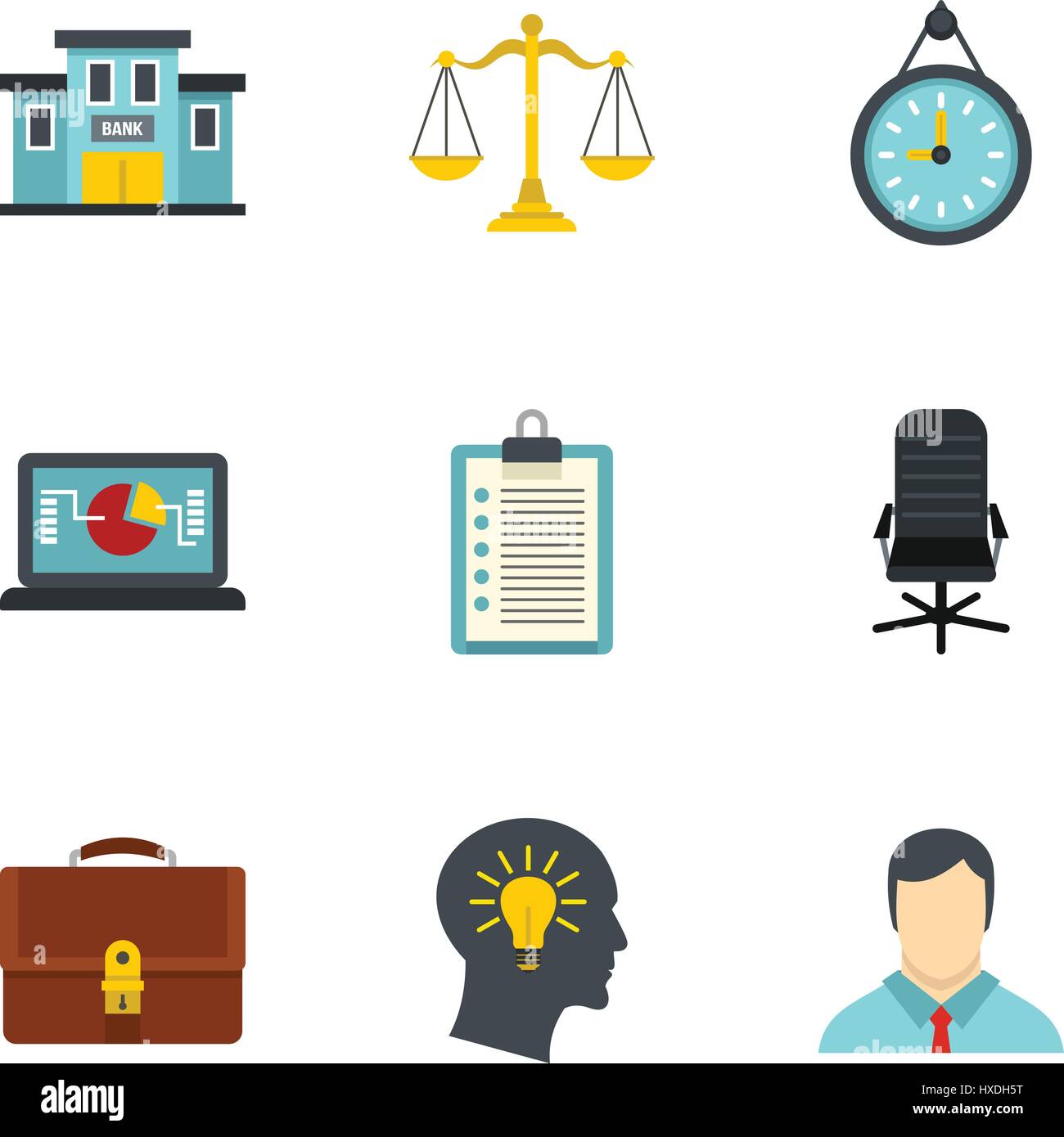 Firm icons set, flat style Stock Vector Image & Art - Alamy