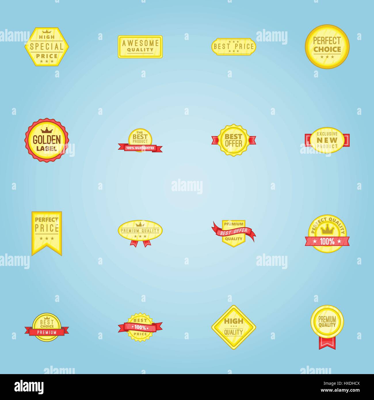 Label icons set, cartoon style Stock Vector Image & Art - Alamy