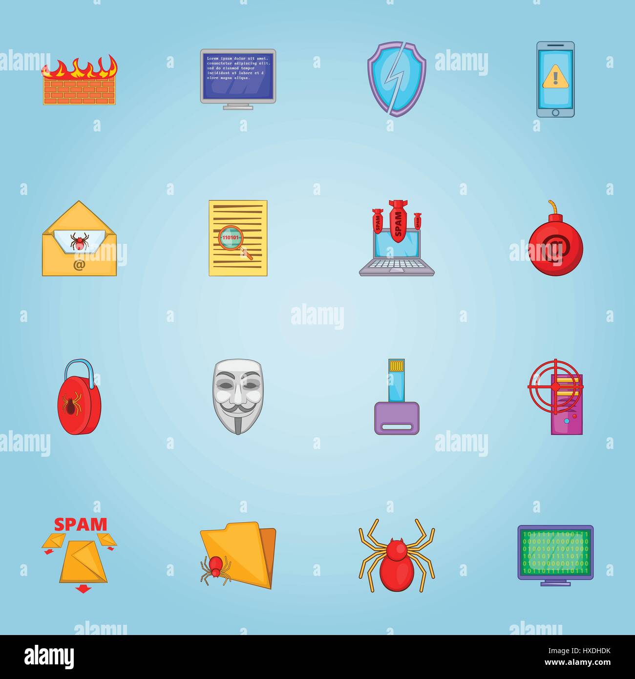 Mobile phone viruses Stock Vector Images - Alamy