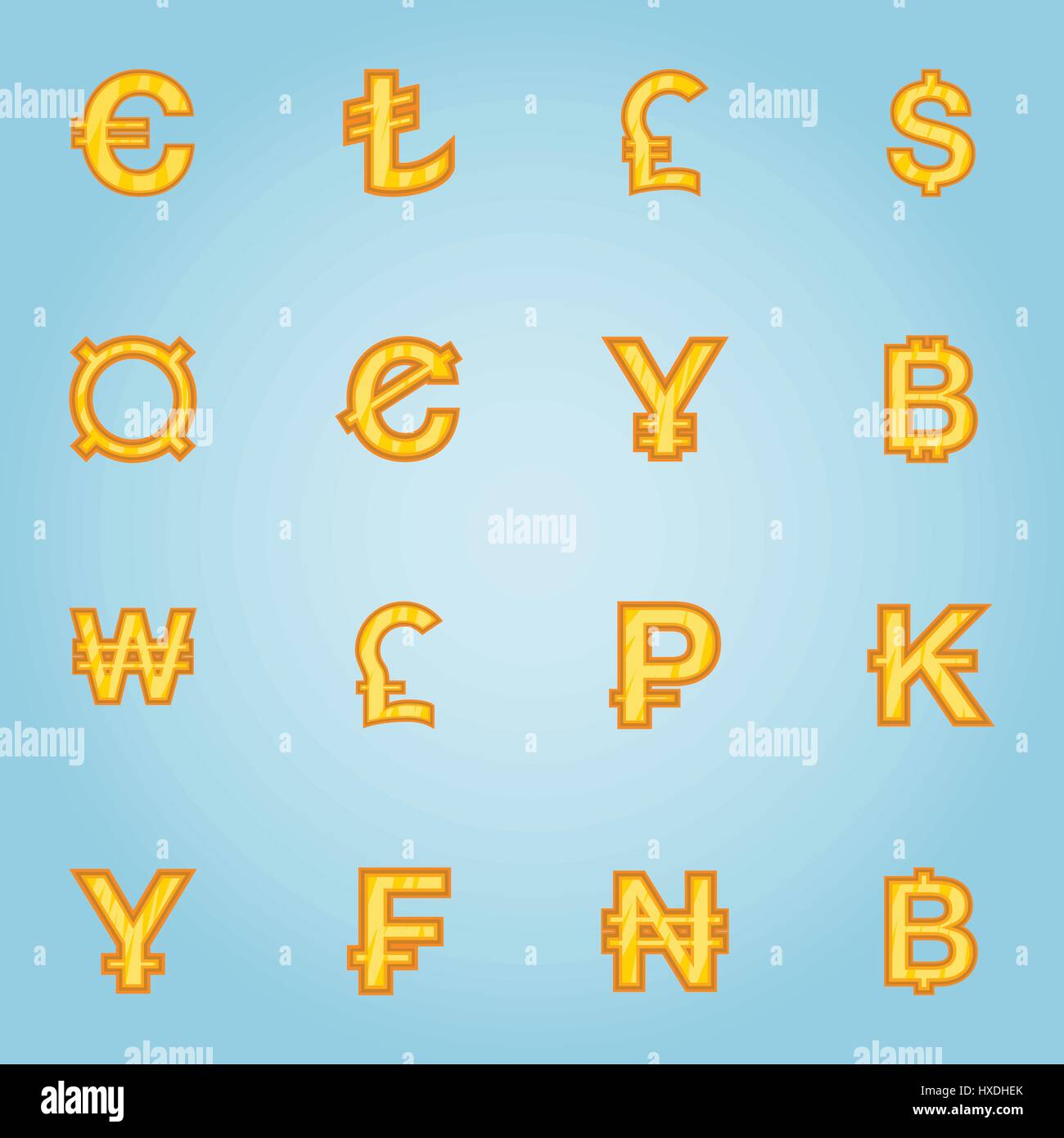 Currency Icons Set Cartoon Style Stock Vector Image And Art Alamy