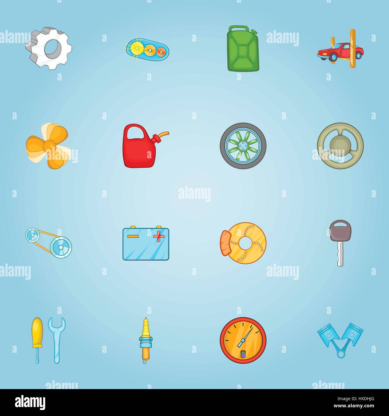 Repair machine icons set, cartoon style Stock Vector Image & Art - Alamy