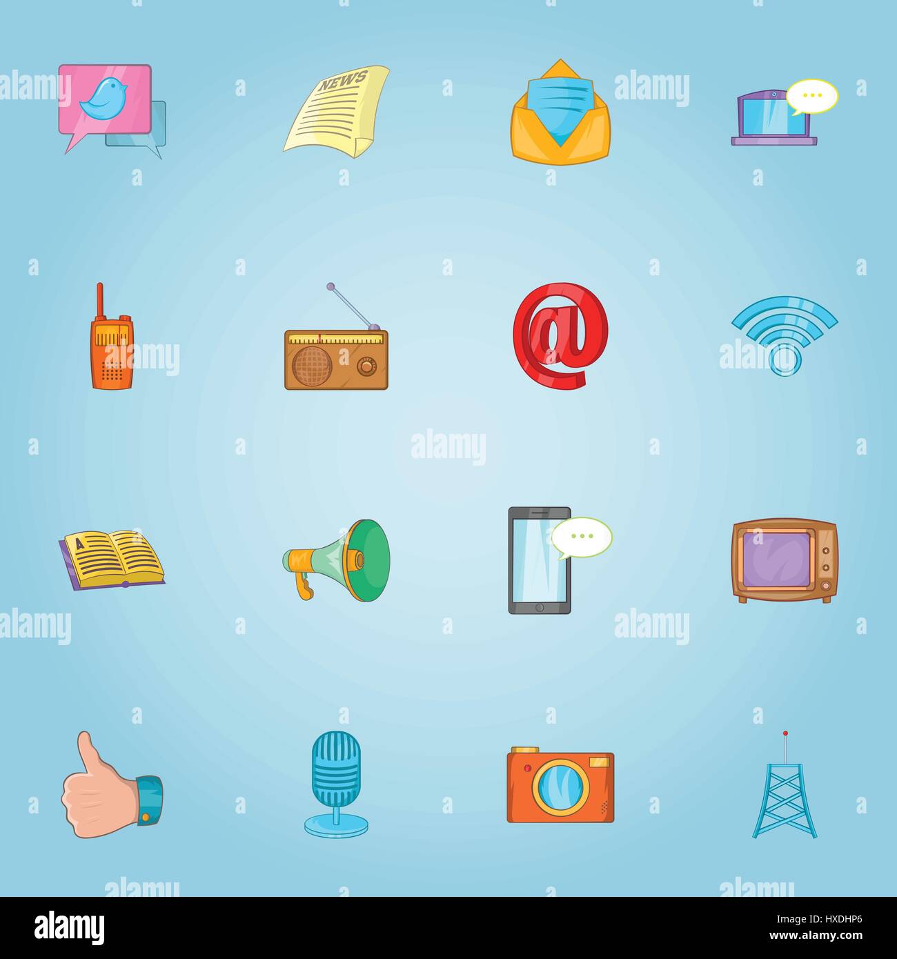 Internet connection icons set, cartoon style Stock Vector Image & Art ...