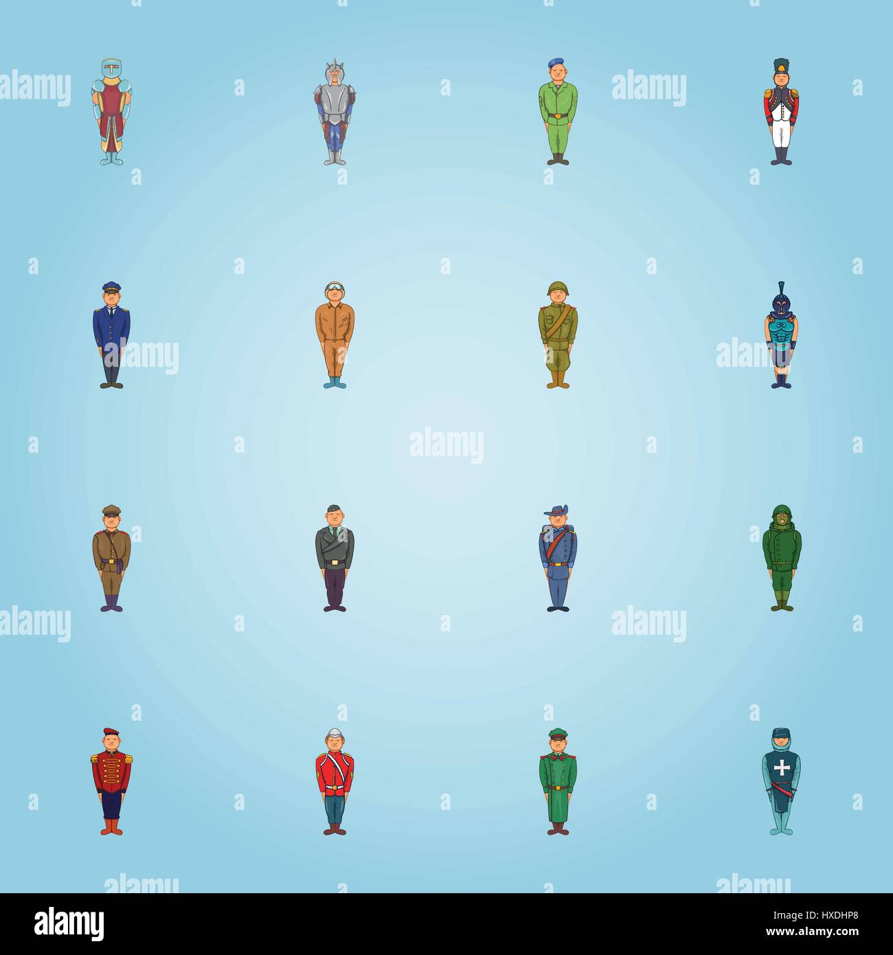 Military soldiers icons set, cartoon style Stock Vector Image & Art - Alamy