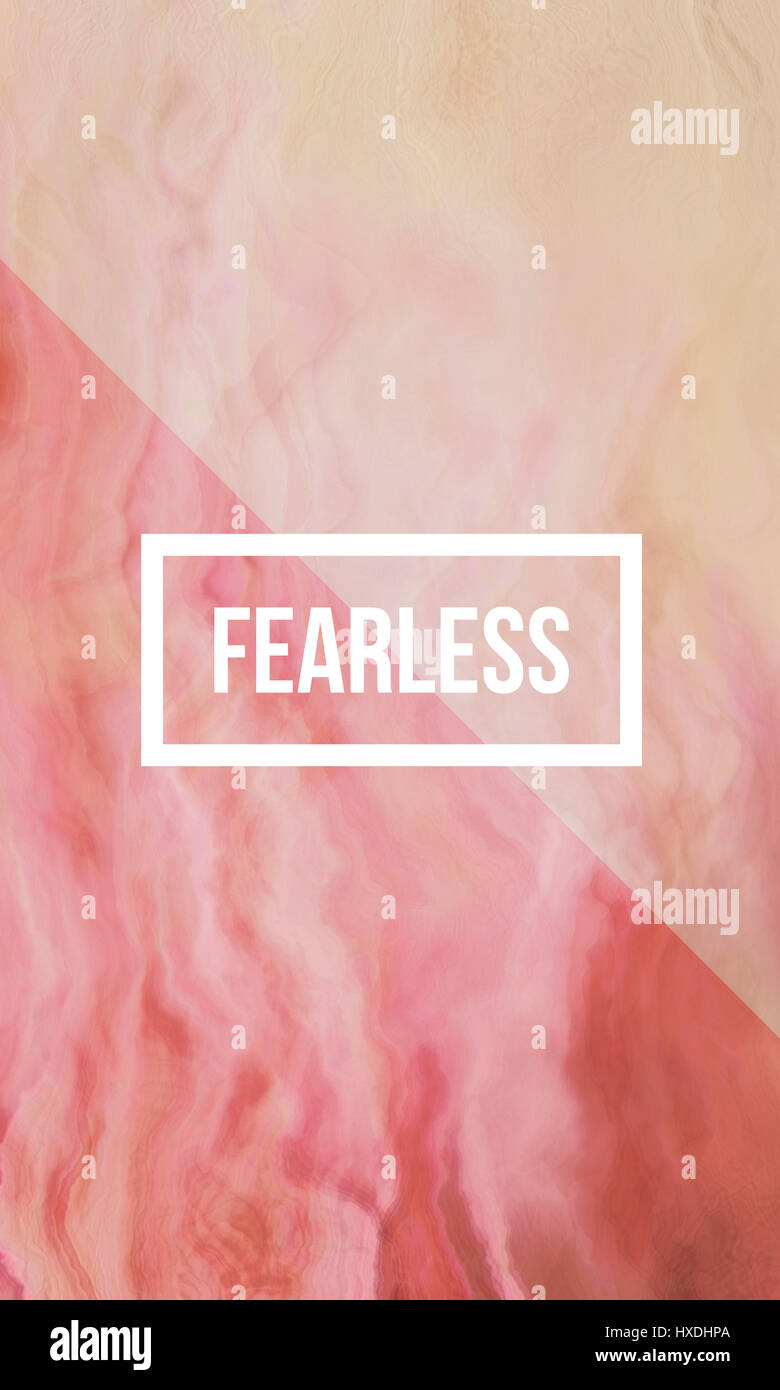 Fearless motivational quote on abstract liquid background Stock Photo ...