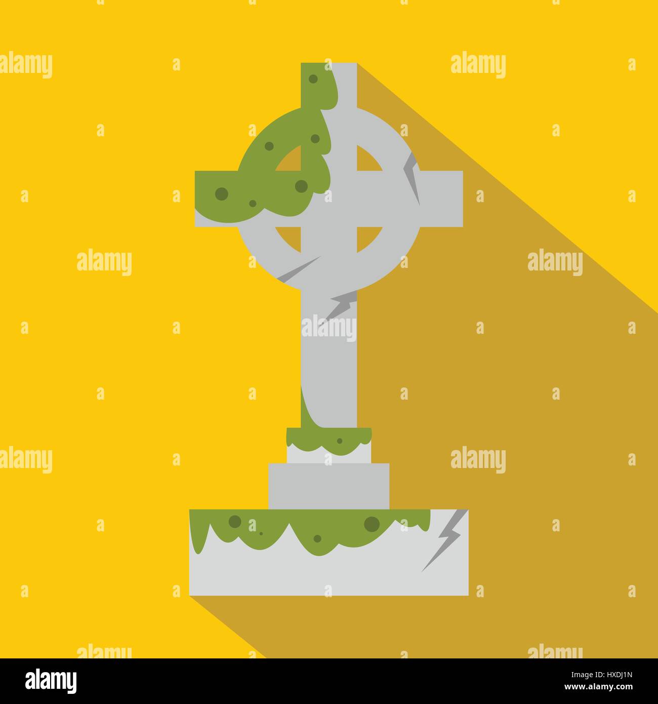 Irish celtic cross with green slime icon Stock Vector Image & Art - Alamy