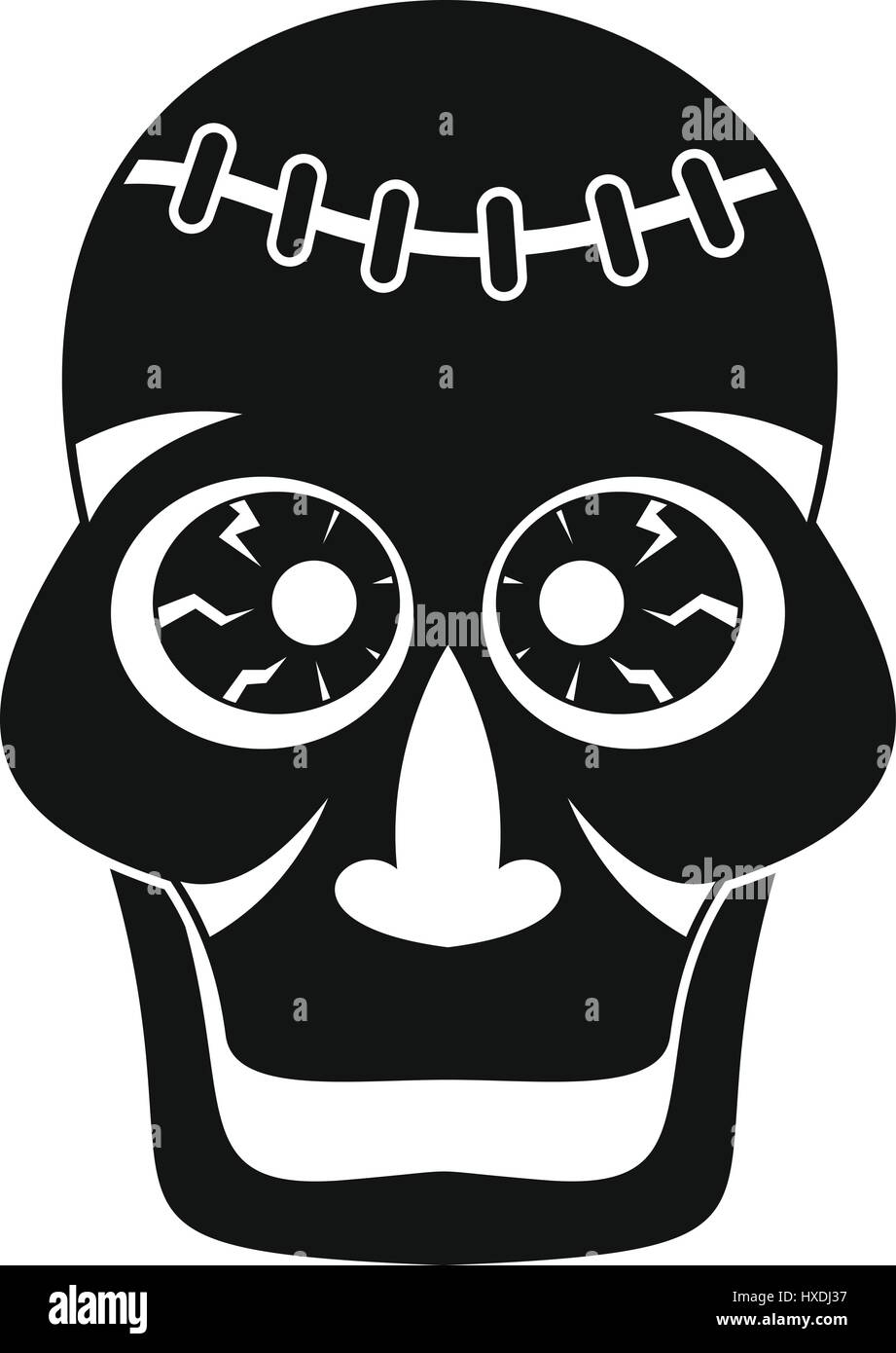 Skull icon, simple style Stock Vector Image & Art - Alamy