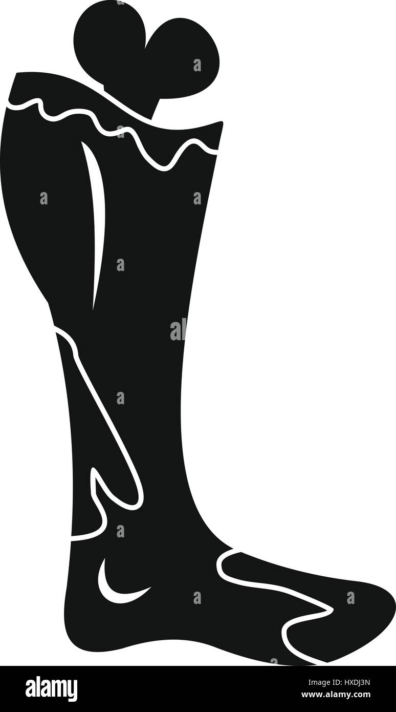 Zombie leg icon, simple style Stock Vector Image & Art - Alamy