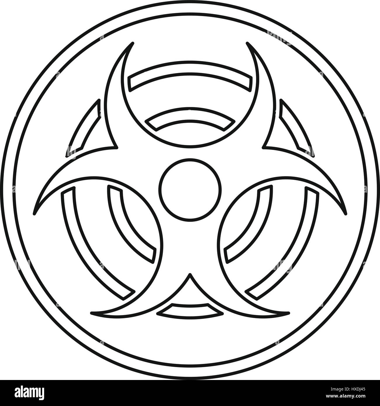 Biohazard Symbol Outline
