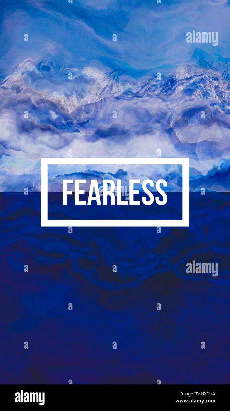 Fearless motivational quote on abstract liquid background Stock Photo ...