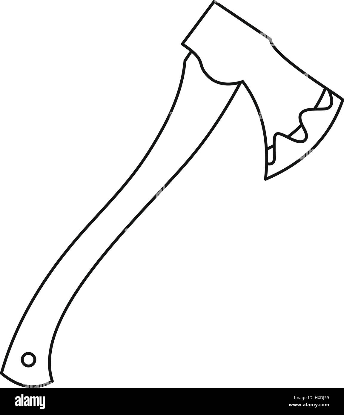 Axe icon, outline style Stock Vector Image & Art - Alamy