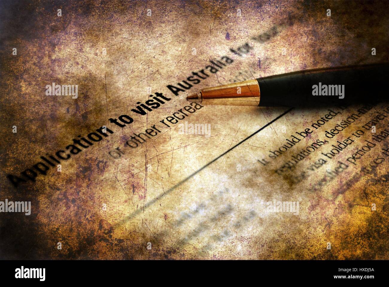 Australian visa label hi-res stock photography and images - Alamy