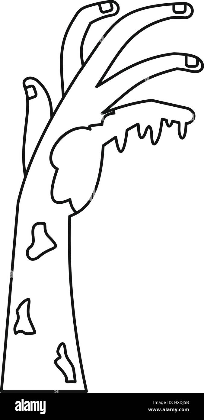 Demonic hand icon, outline style Stock Vector Image & Art - Alamy