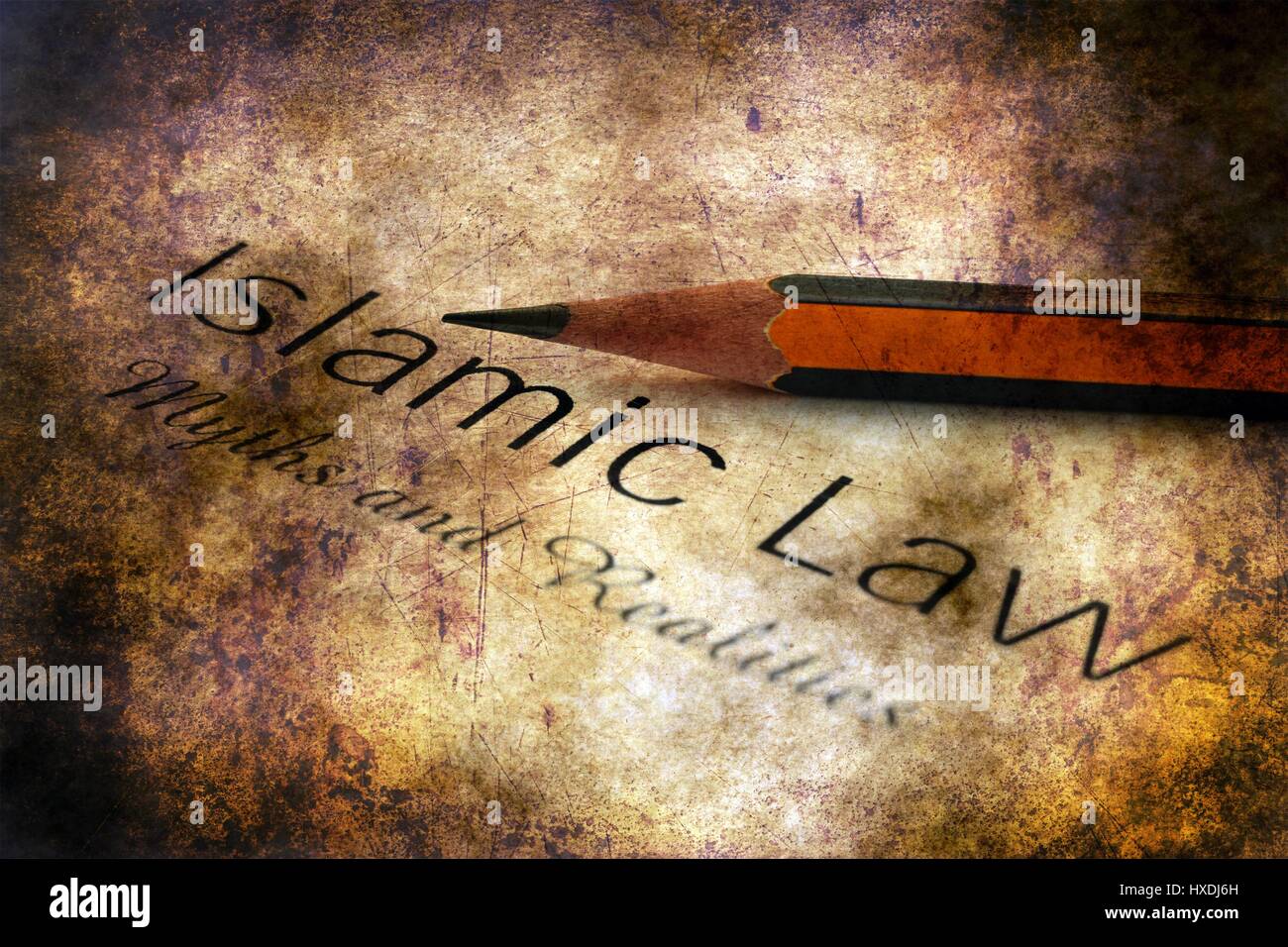 Islamic law grunge concept Stock Photo - Alamy