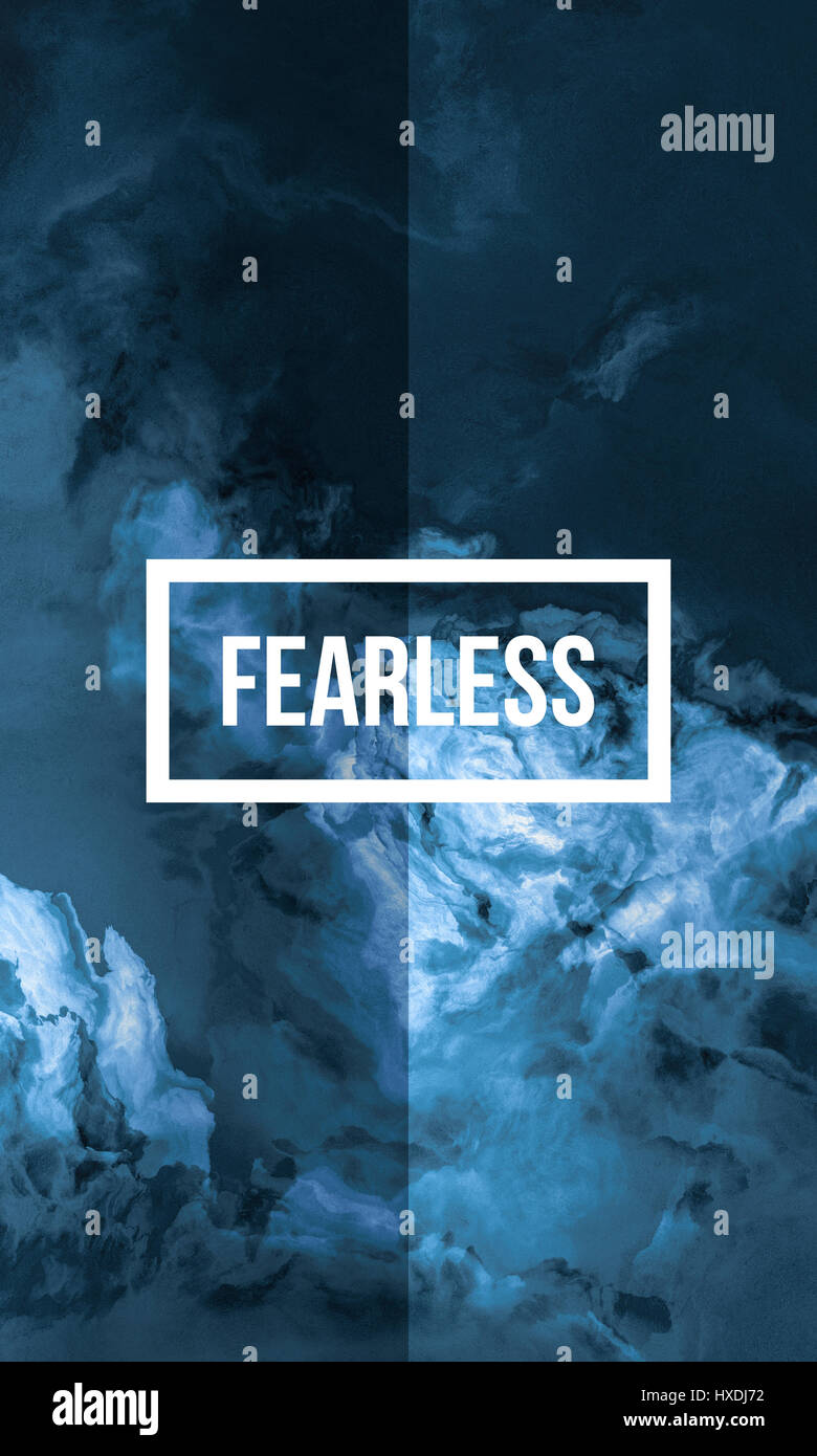 Fearless motivational quote on abstract liquid background Stock Photo ...
