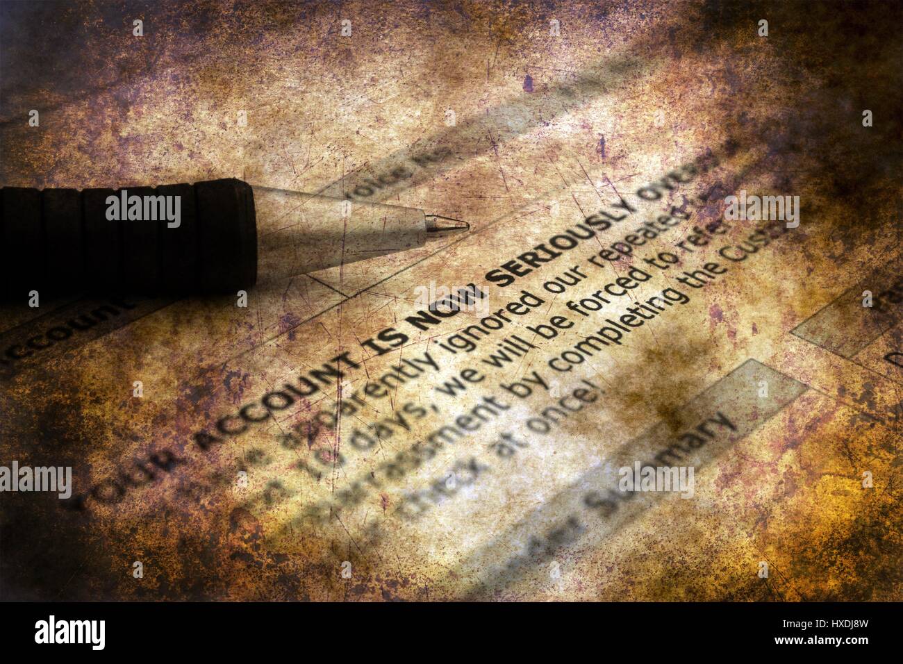 Letter for overdue account hi-res stock photography and images - Alamy