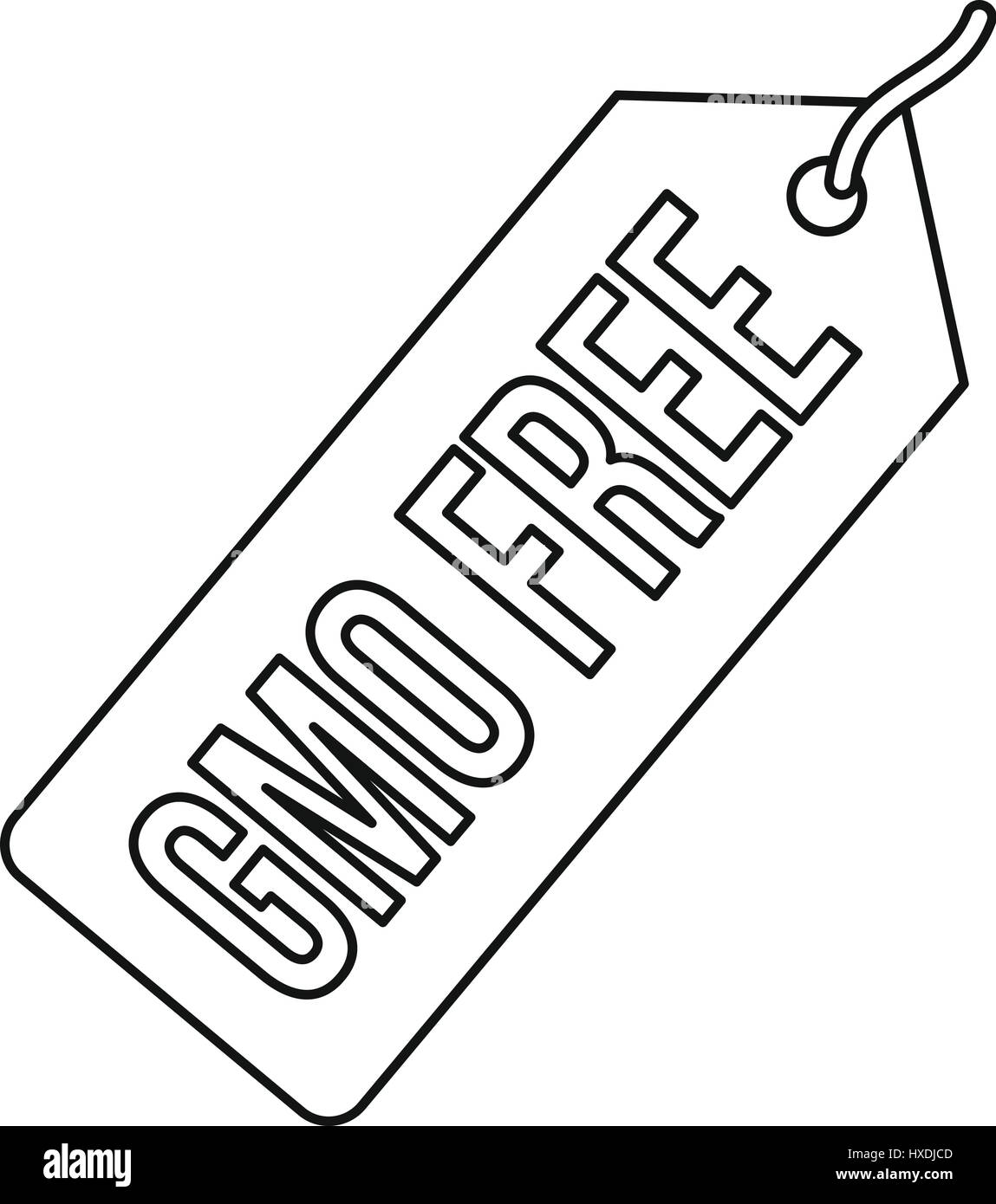 Gmo free label icon, outline style Stock Vector Image & Art - Alamy