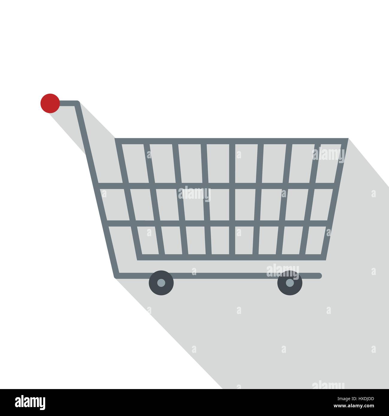 Large metal shopping trolley icon, flat style Stock Vector Image & Art ...