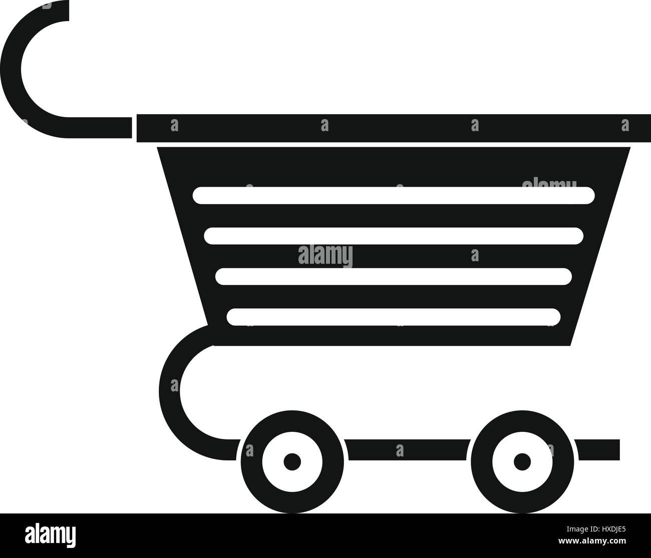 Shopping trolley icon, simple style Stock Vector Image & Art - Alamy