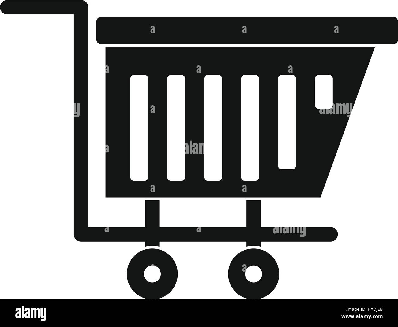 Empty plastic market trolley icon, simple style Stock Vector Image ...