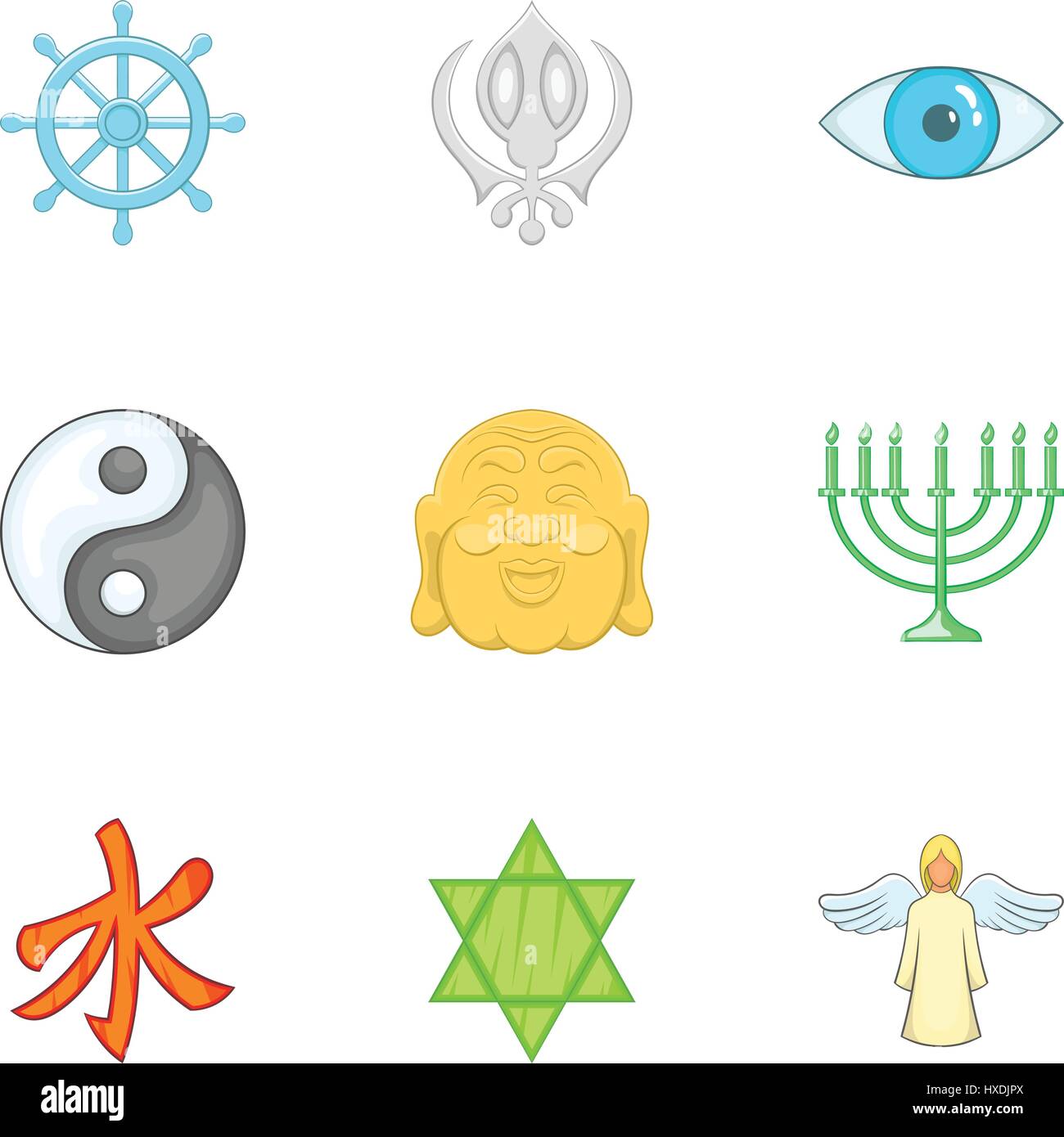 Faith icons set, cartoon style Stock Vector Image & Art - Alamy