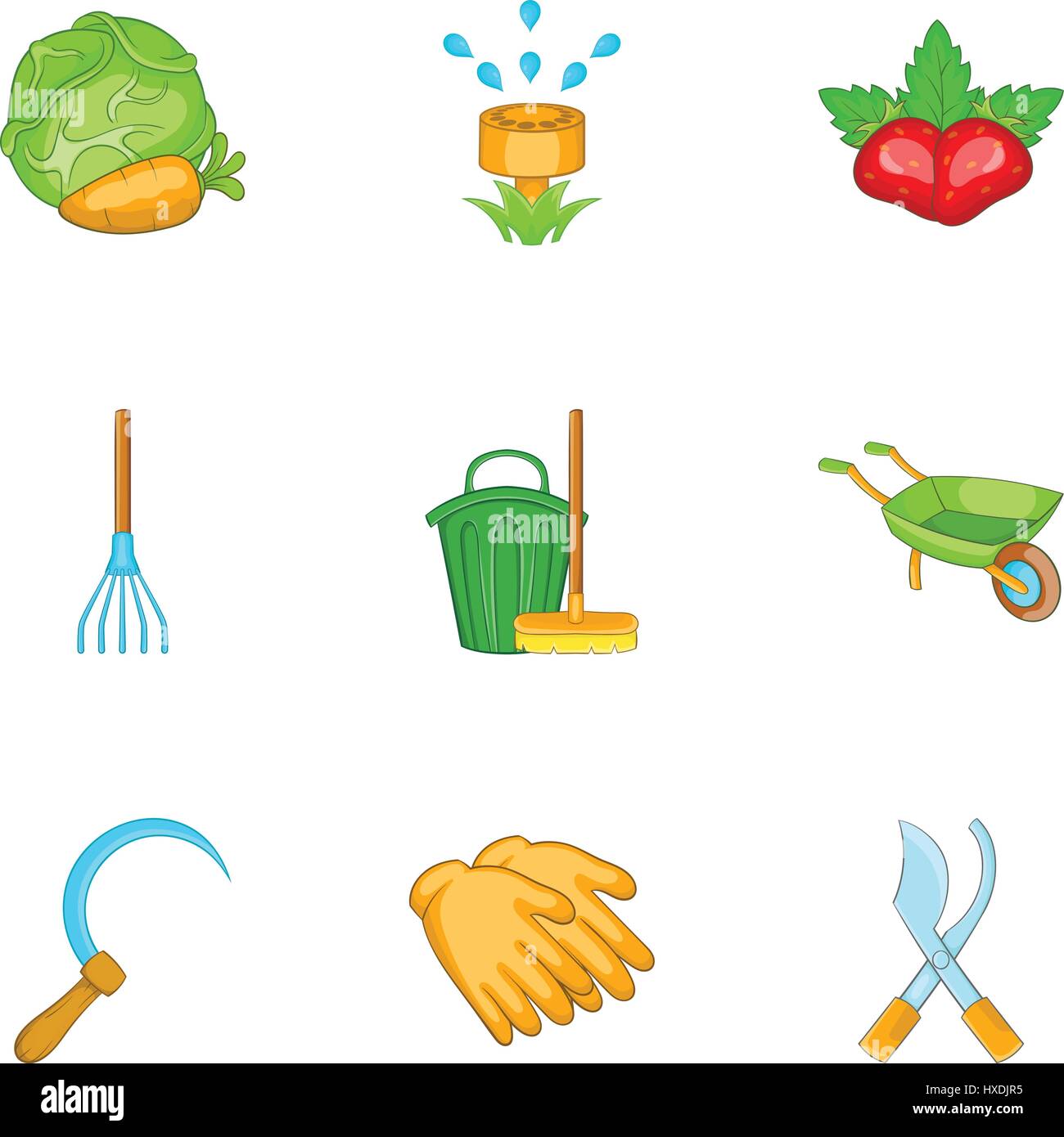 Farming icons set, cartoon style Stock Vector Image & Art - Alamy