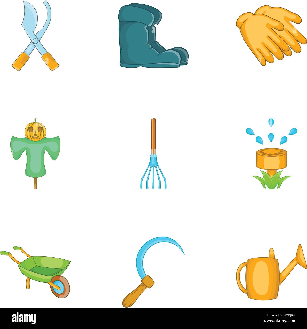 Gardening icons set, cartoon style Stock Vector Image & Art - Alamy