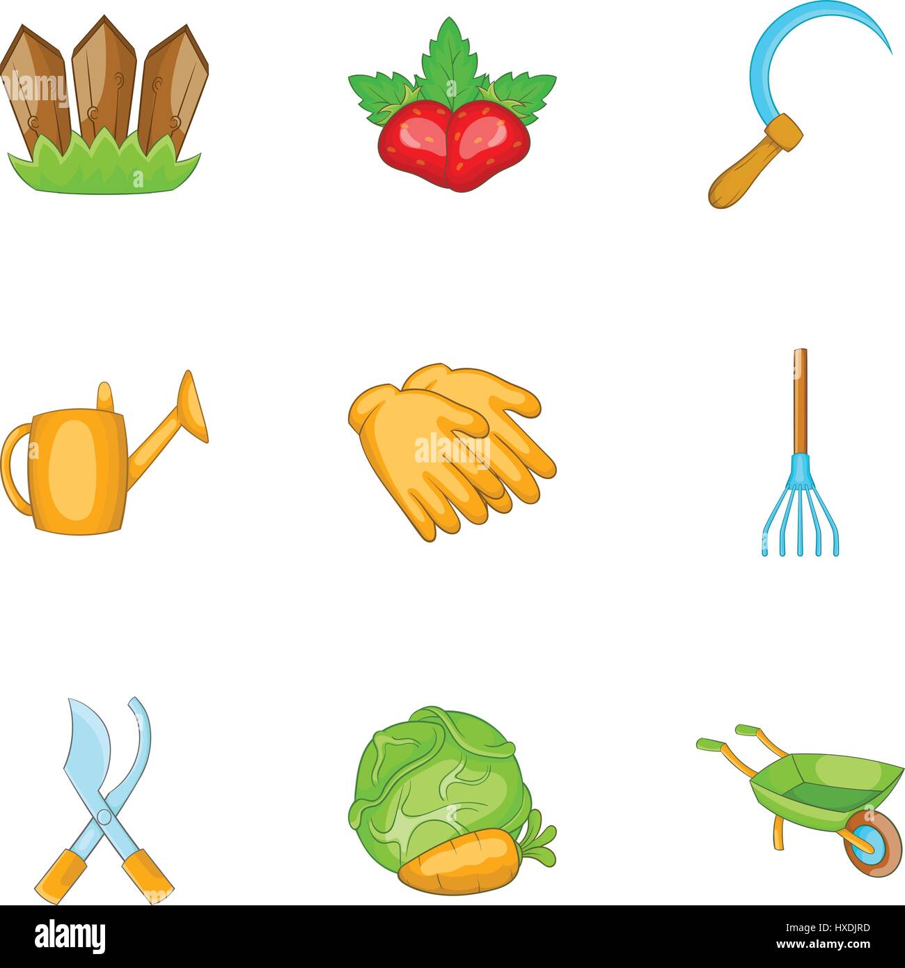 Farm icons set, cartoon style Stock Vector Image & Art - Alamy