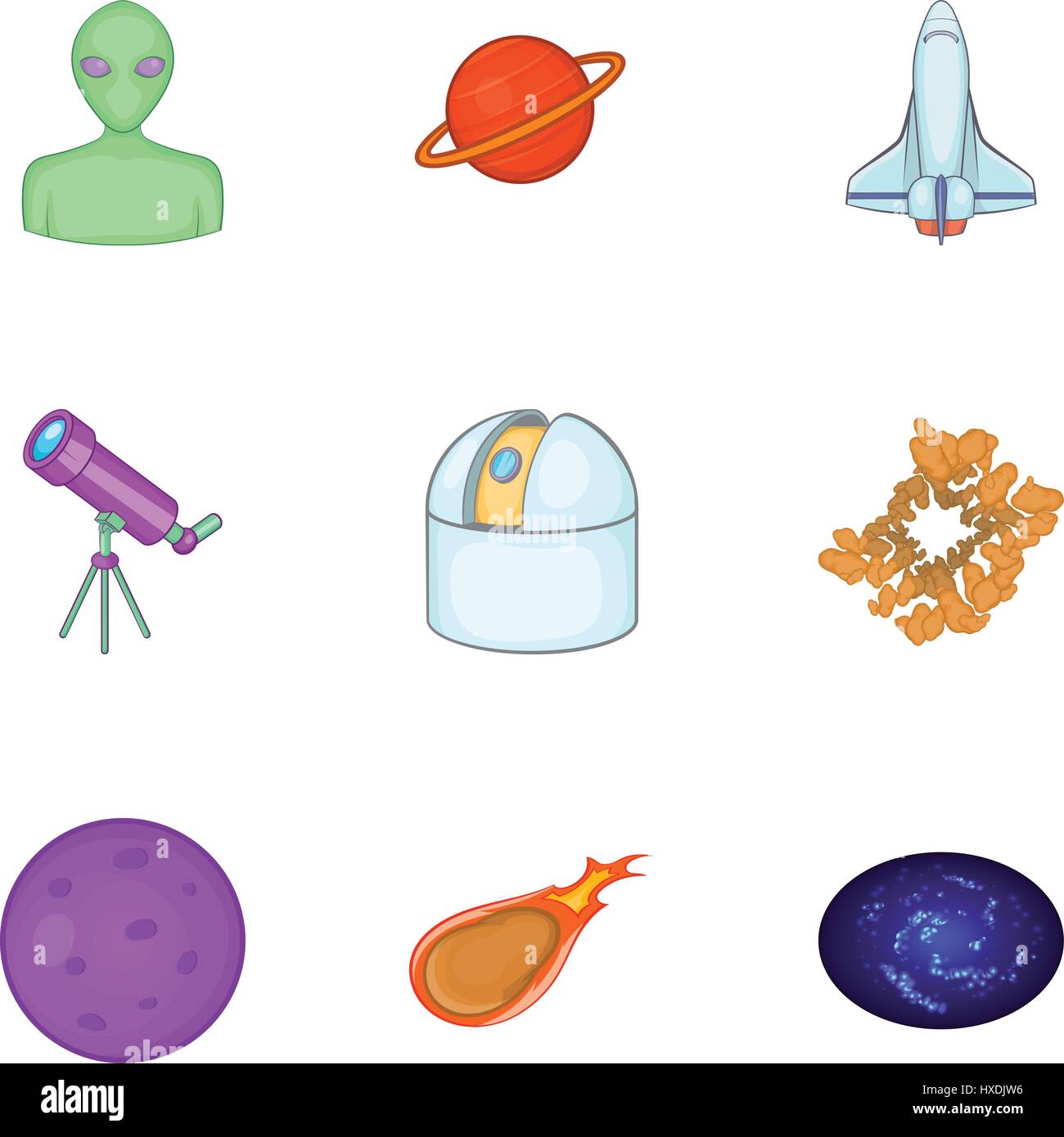Universe icons set, cartoon style Stock Vector Image & Art - Alamy