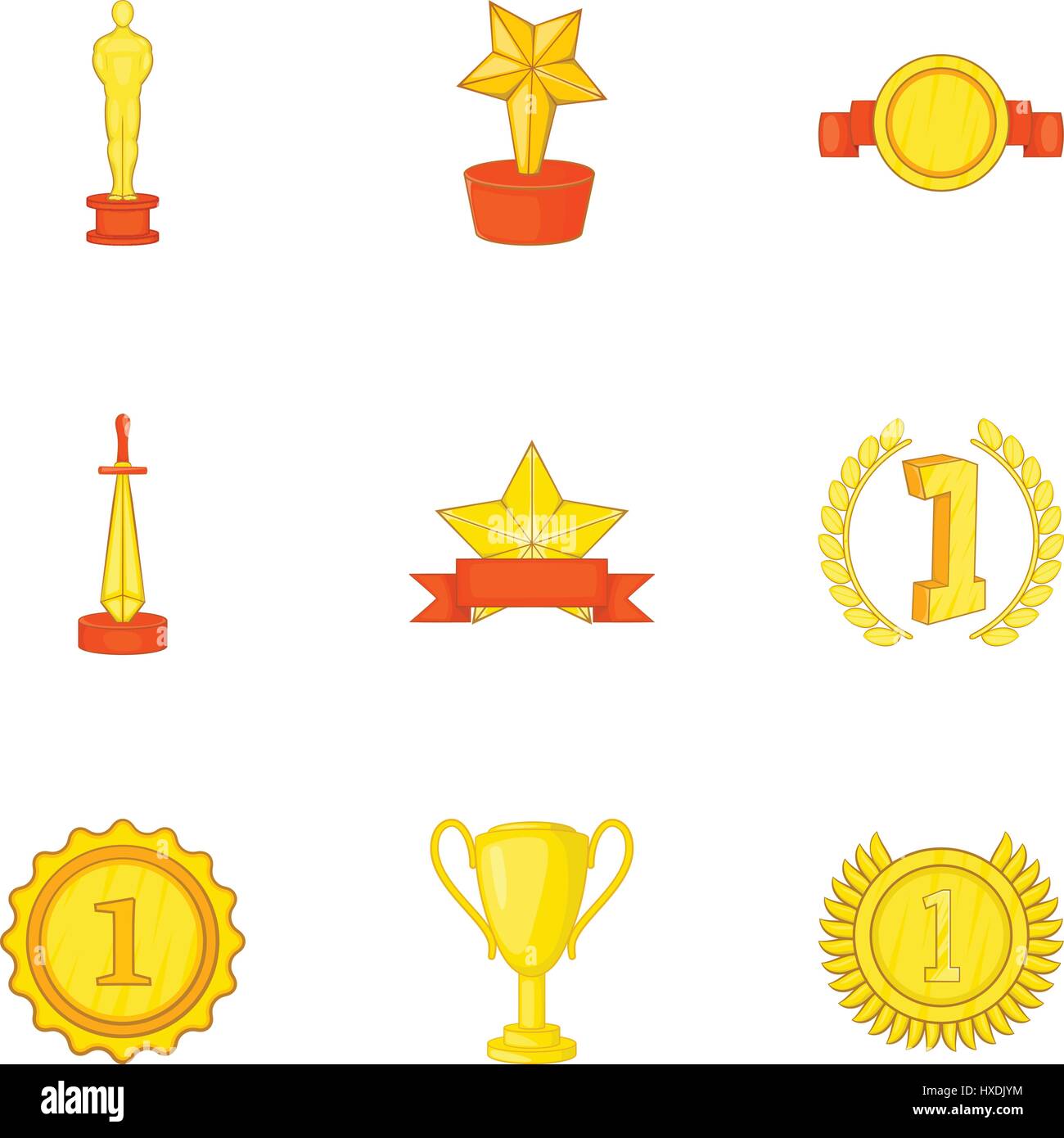 Win icons set, cartoon style Stock Vector Image & Art - Alamy
