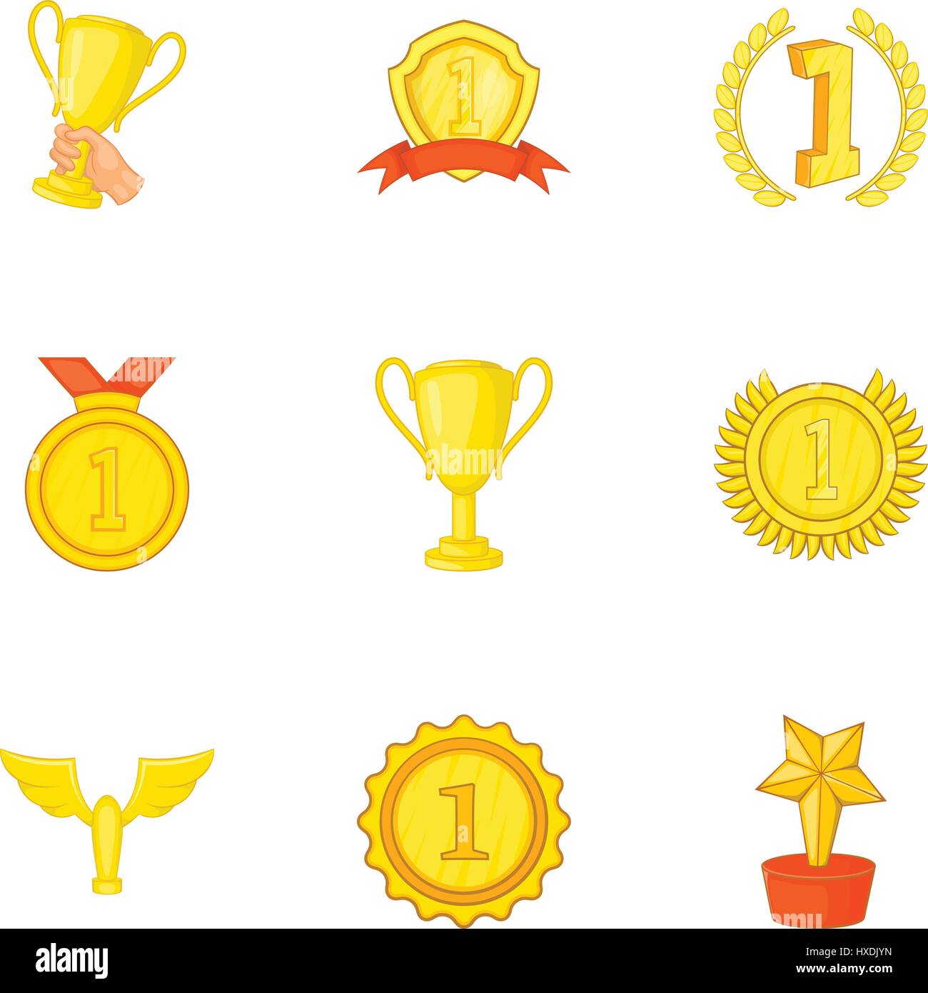 Victory icons set, cartoon style Stock Vector Image & Art - Alamy
