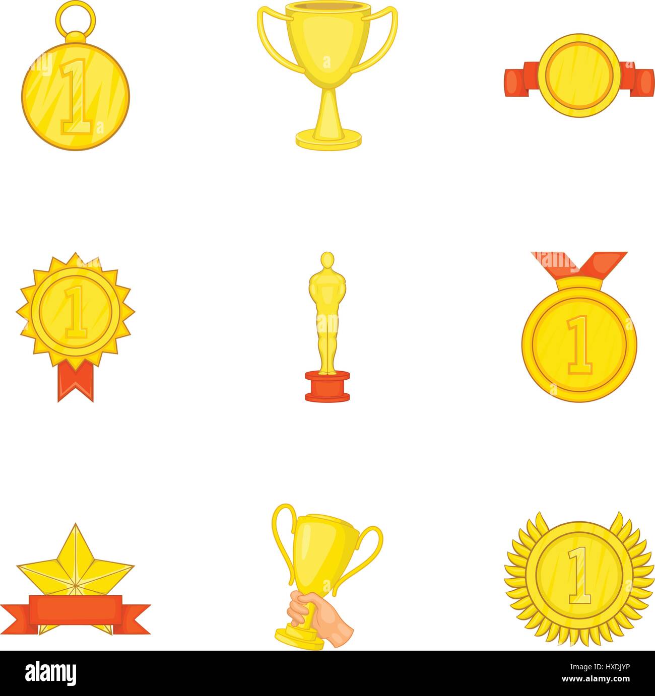 Rewarding icons set, cartoon style Stock Vector Image & Art - Alamy