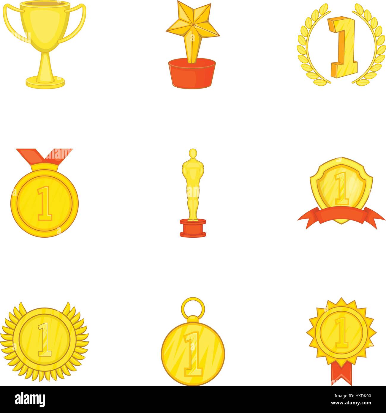 Competition icons set, cartoon style Stock Vector Image & Art - Alamy