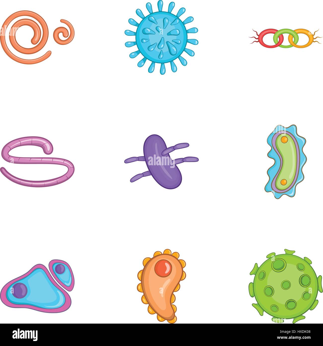 Viruses icons set, cartoon style Stock Vector Image & Art - Alamy