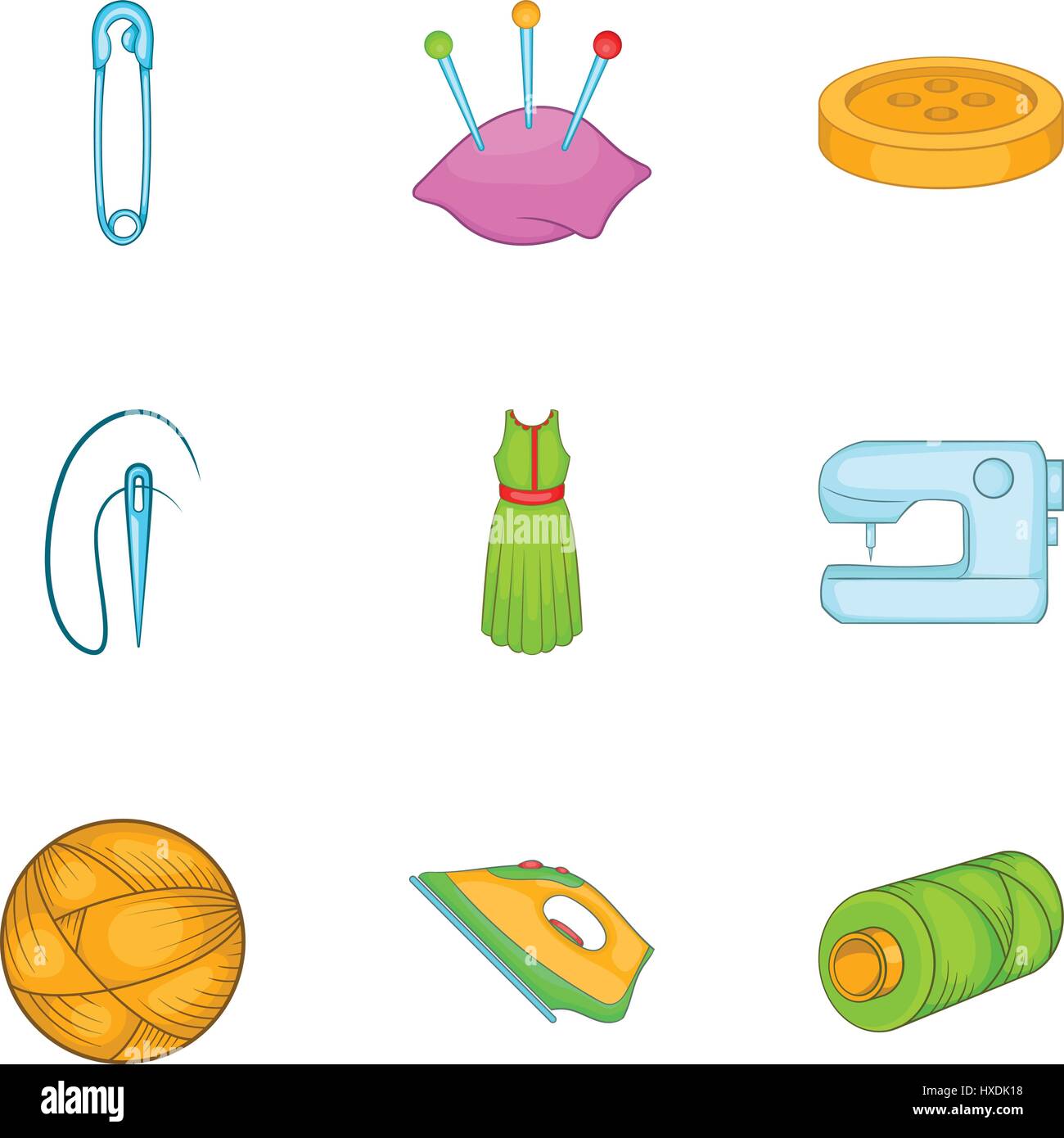 Stitching supplies Stock Vector Images - Alamy