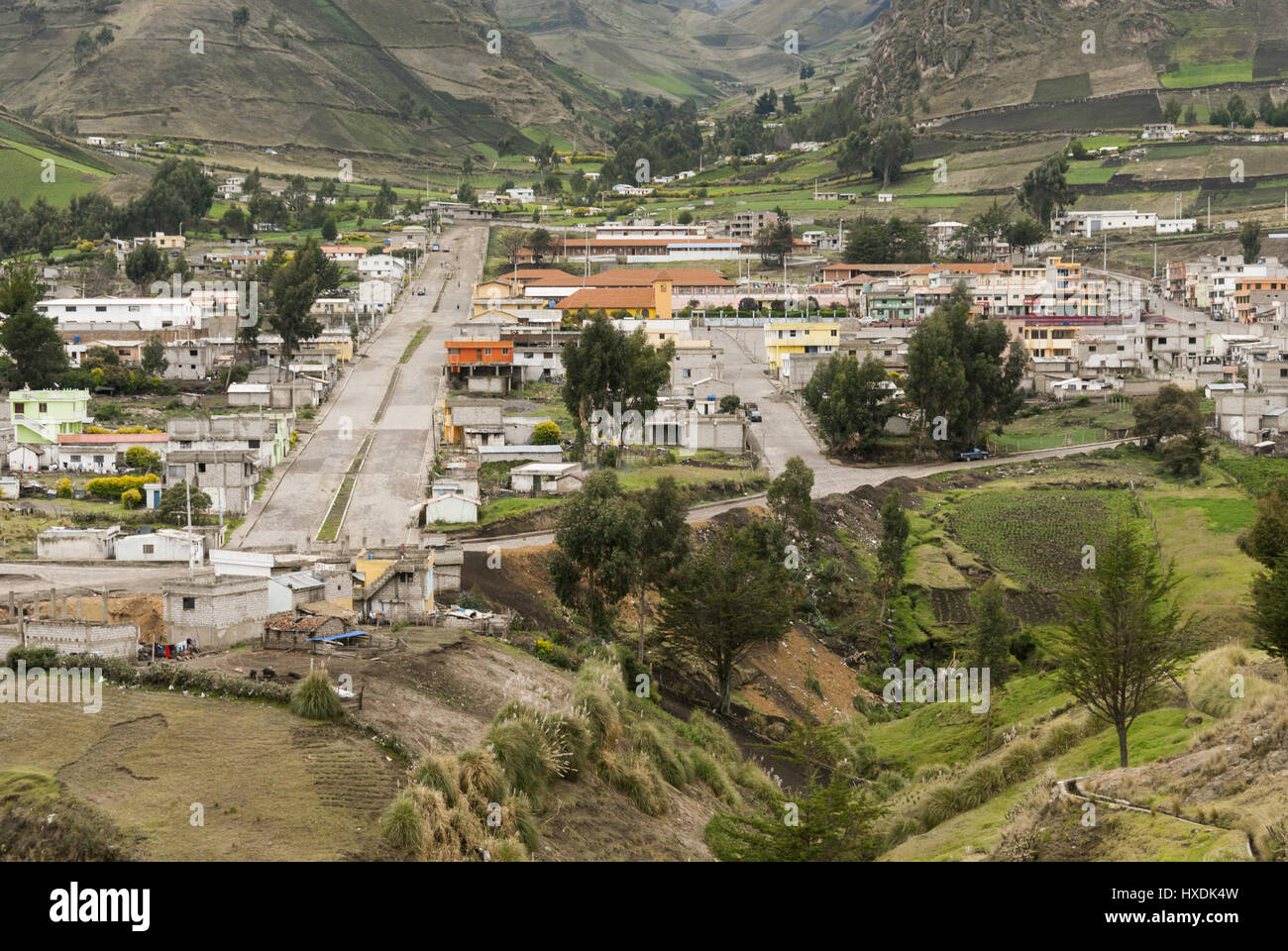 Ecuador, Zumbahua, town from above Stock Photo - Alamy