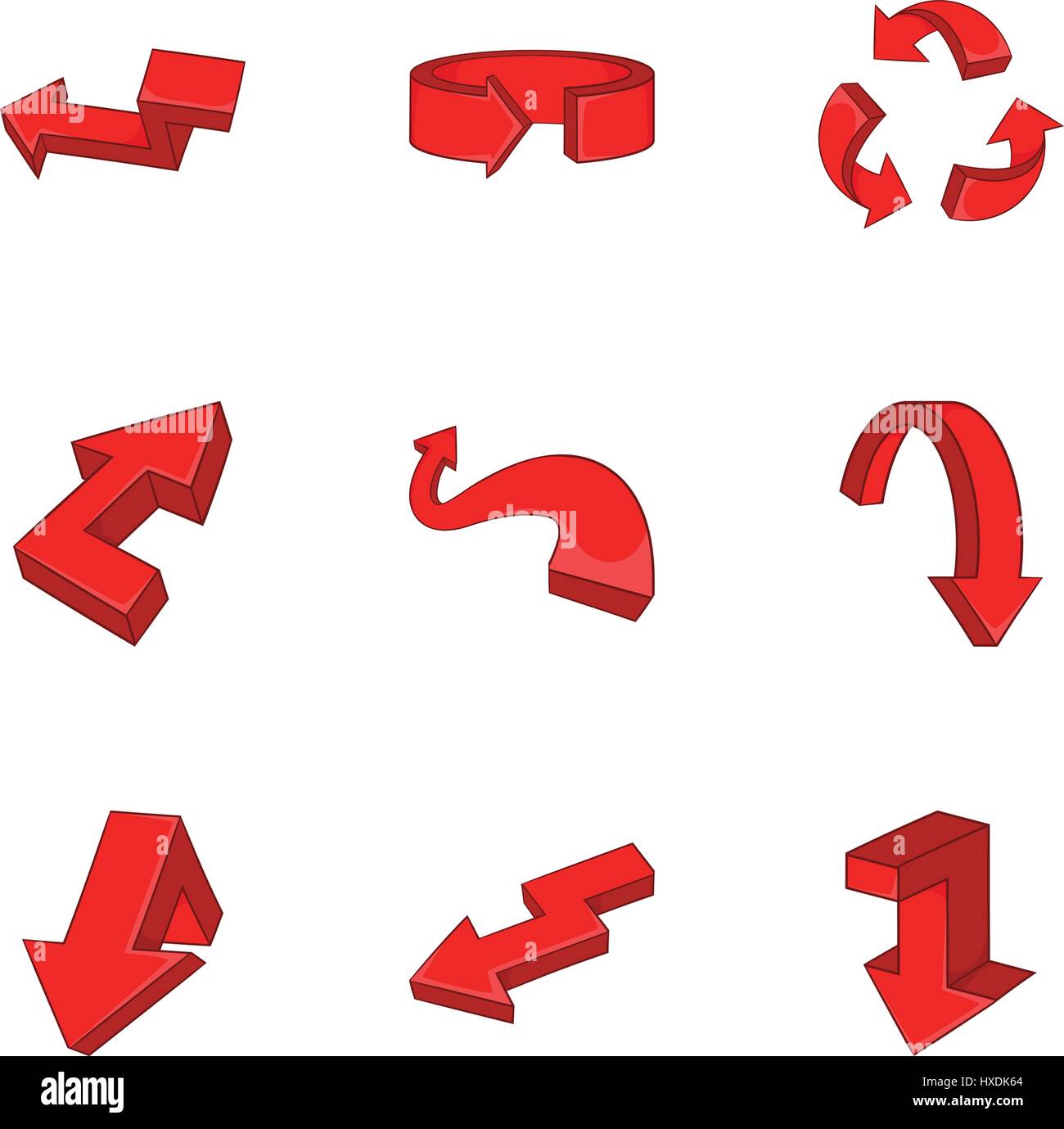 Arrow icons set, cartoon style Stock Vector Image & Art - Alamy