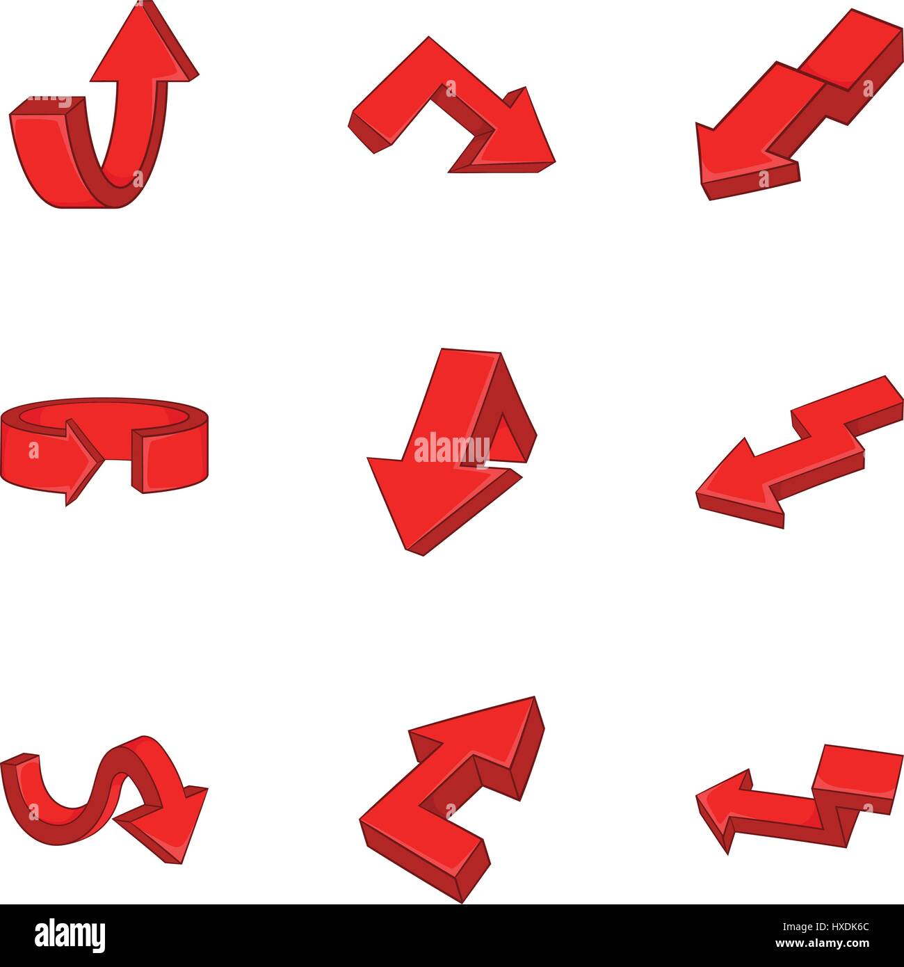 Direction icons set, cartoon style Stock Vector Image & Art - Alamy