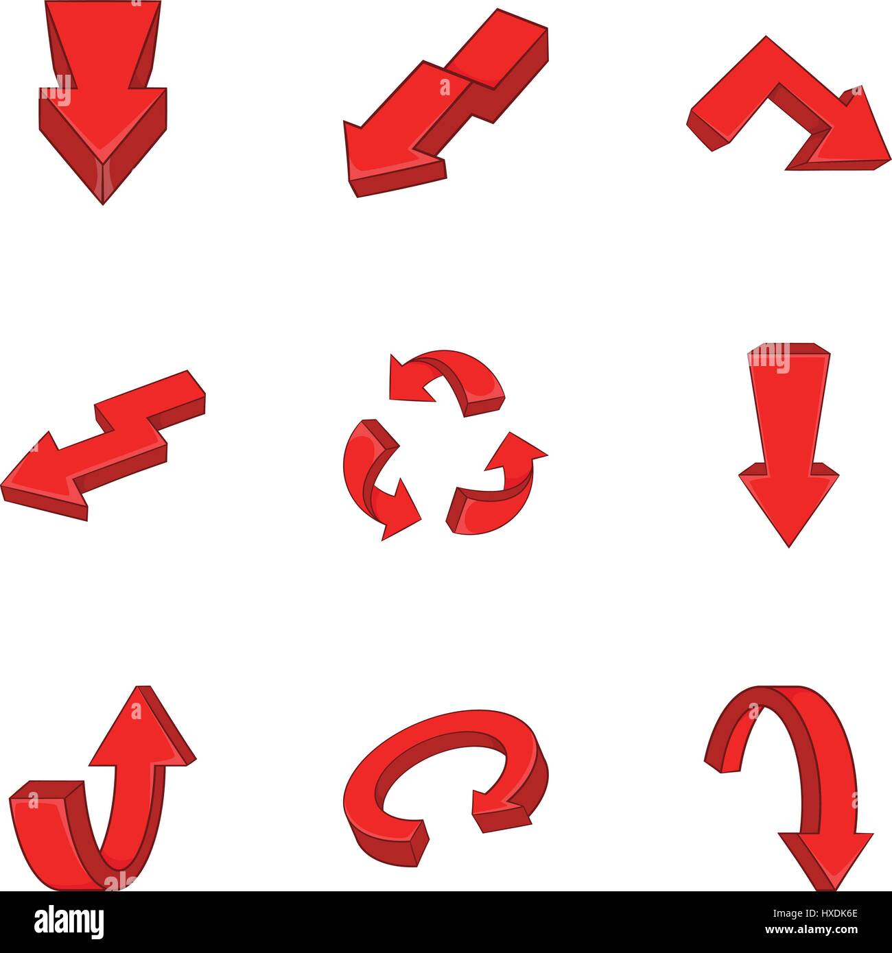 Pointer icons set, cartoon style Stock Vector Image & Art - Alamy