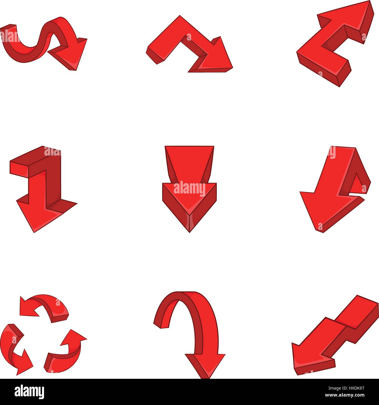 Index icons set, cartoon style Stock Vector Image & Art - Alamy