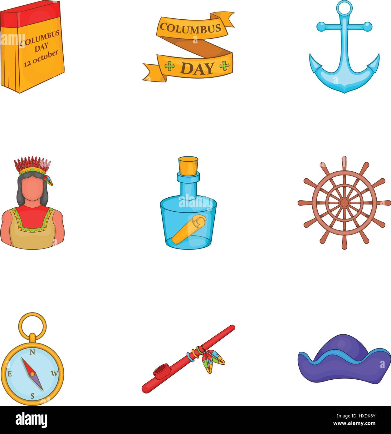 Pioneer icons set, cartoon style Stock Vector Image & Art - Alamy