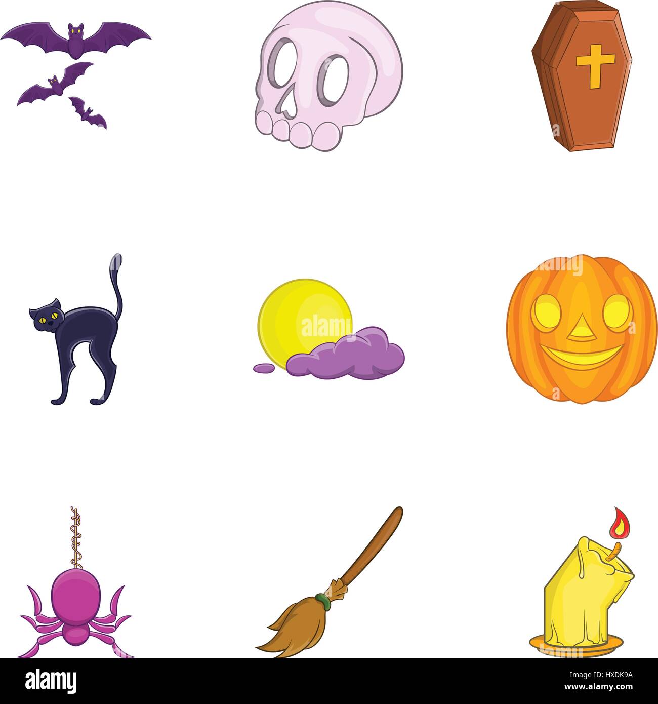 Resurrection of dead icons set, cartoon style Stock Vector Image & Art ...