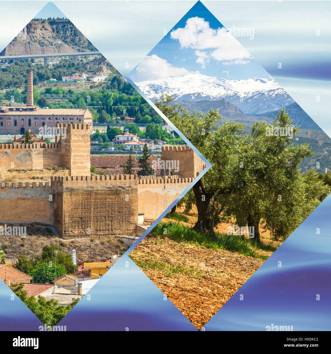 Collage of Granada,Spain (my photos Stock Photo - Alamy
