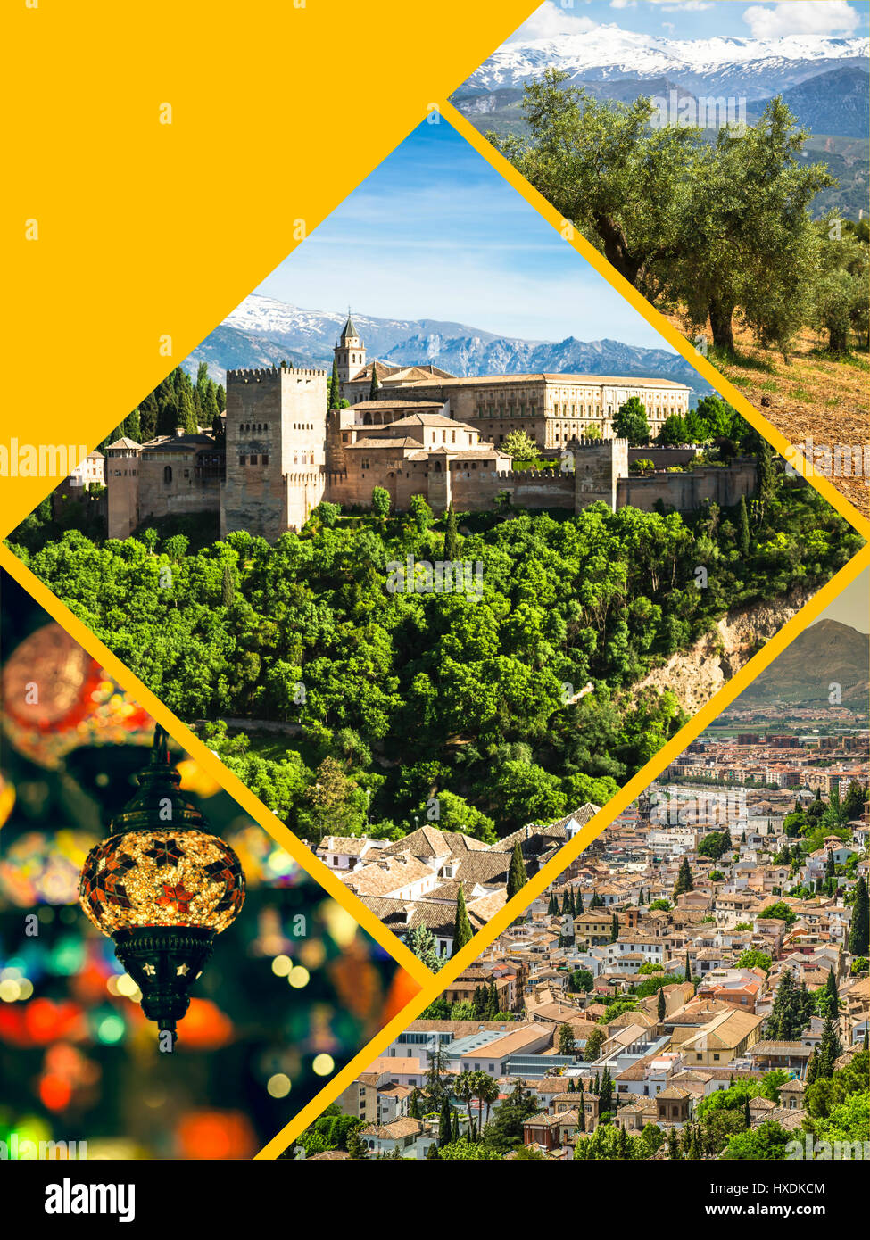 Collage of Granada,Spain (my photos Stock Photo - Alamy