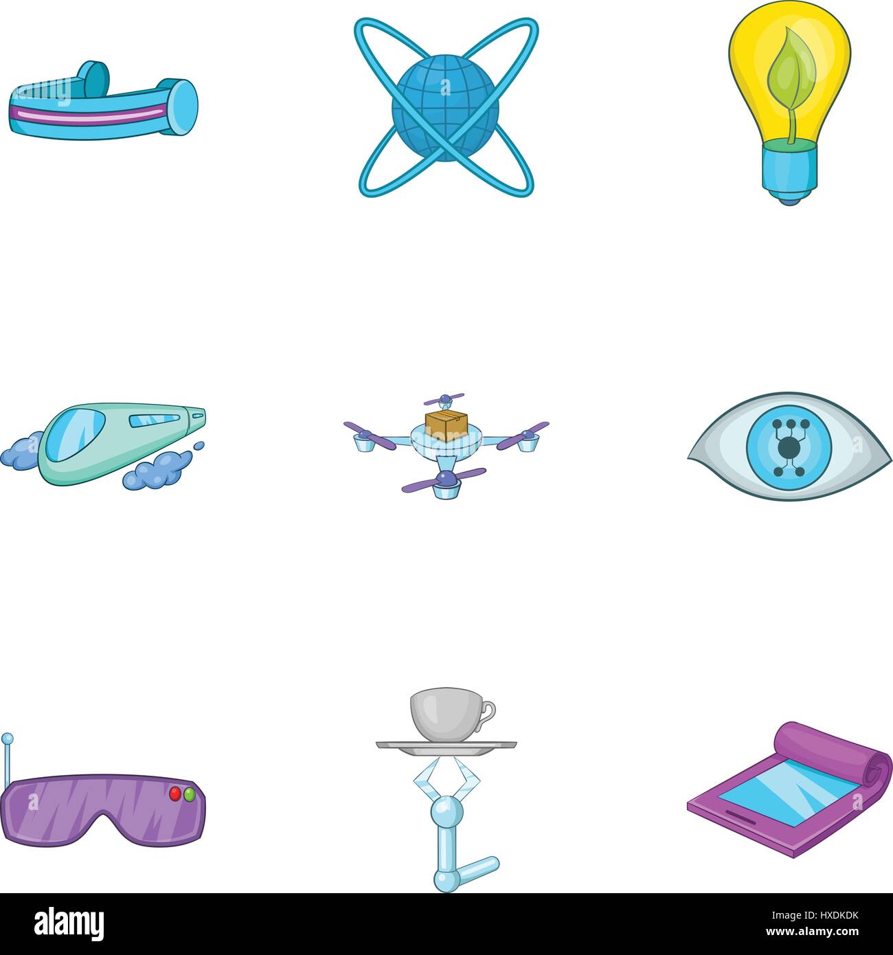 New thing icons set, cartoon style Stock Vector Image & Art - Alamy
