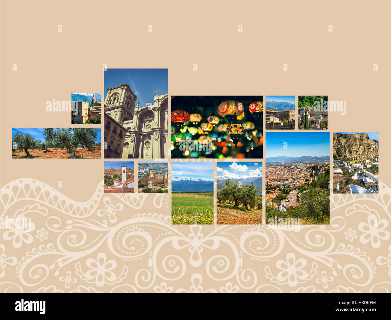 Collage of Granada,Spain (my photos Stock Photo - Alamy