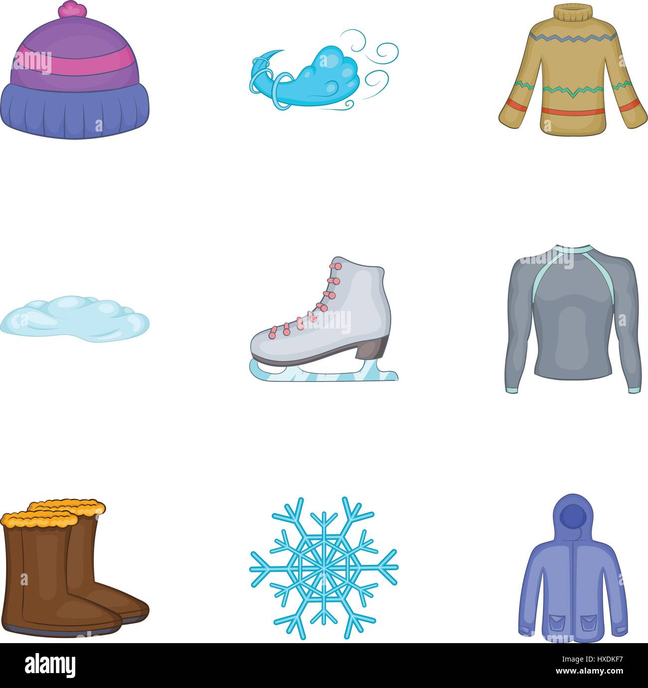 Clothing icons set, cartoon style Stock Vector Image & Art - Alamy