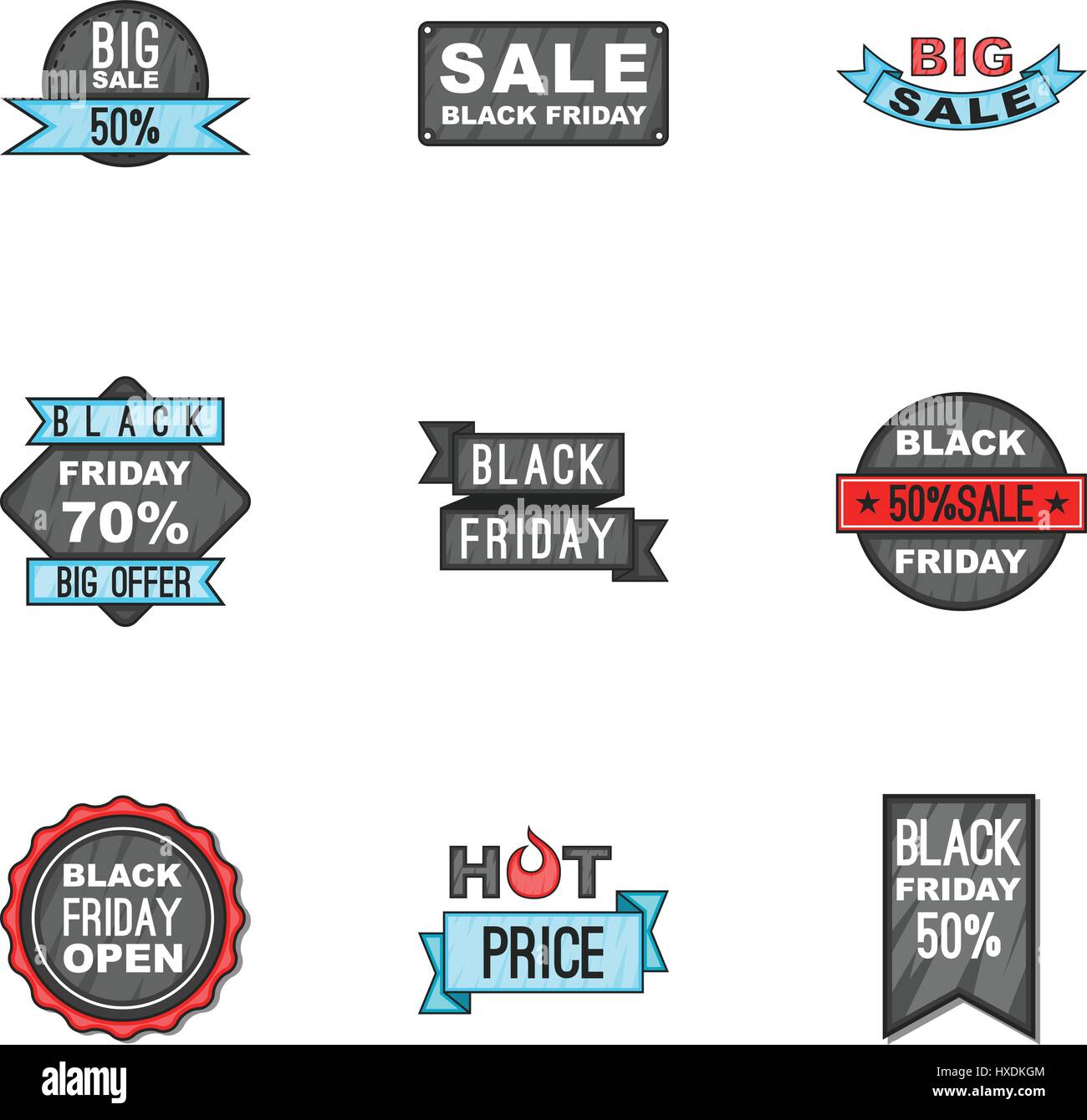 Sale icons set, cartoon style Stock Vector Image & Art - Alamy