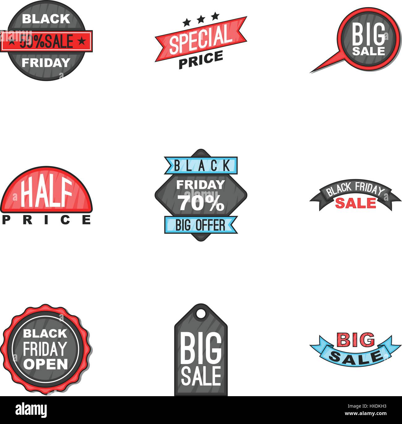 Big sale icons set, cartoon style Stock Vector Image & Art - Alamy