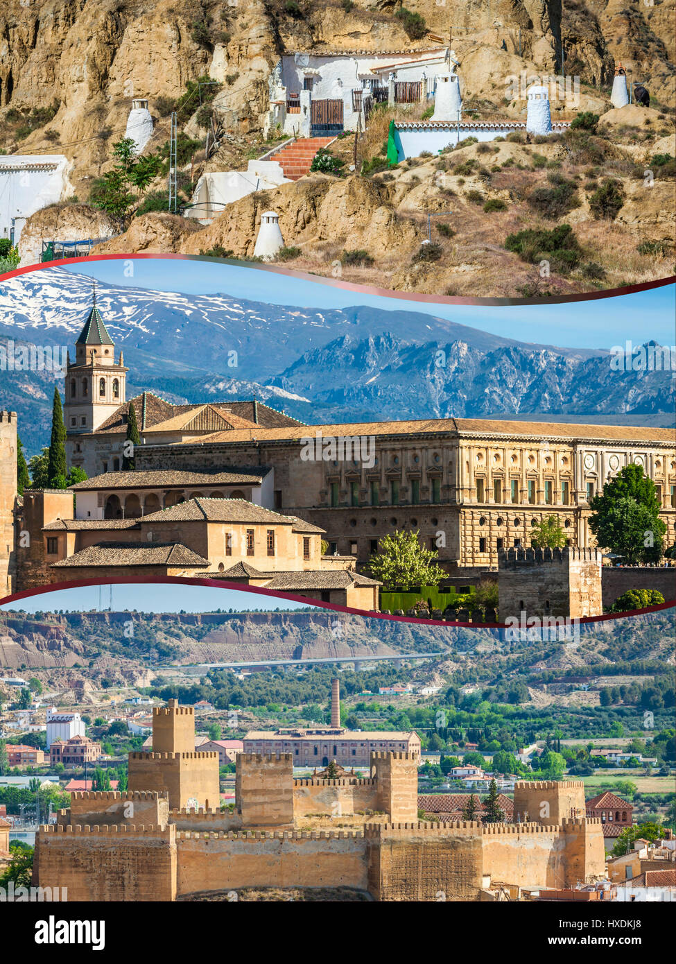 Collage of Granada,Spain (my photos Stock Photo - Alamy