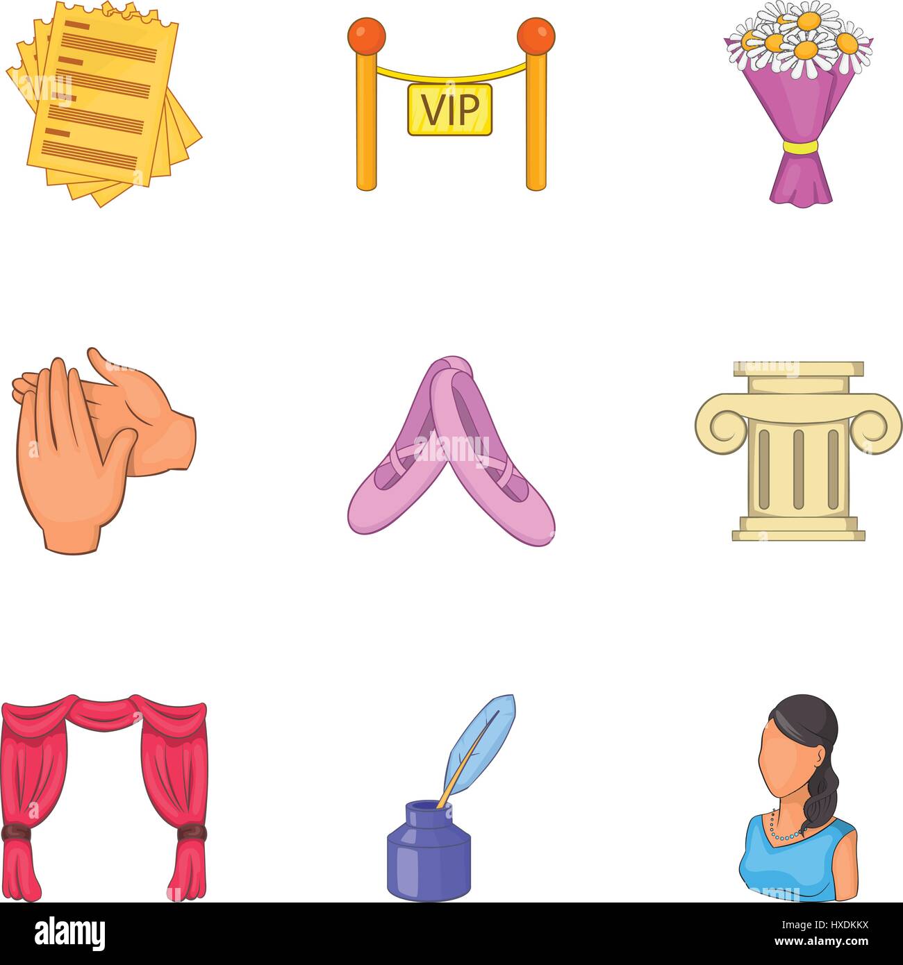 Concert icons set, cartoon style Stock Vector Image & Art - Alamy